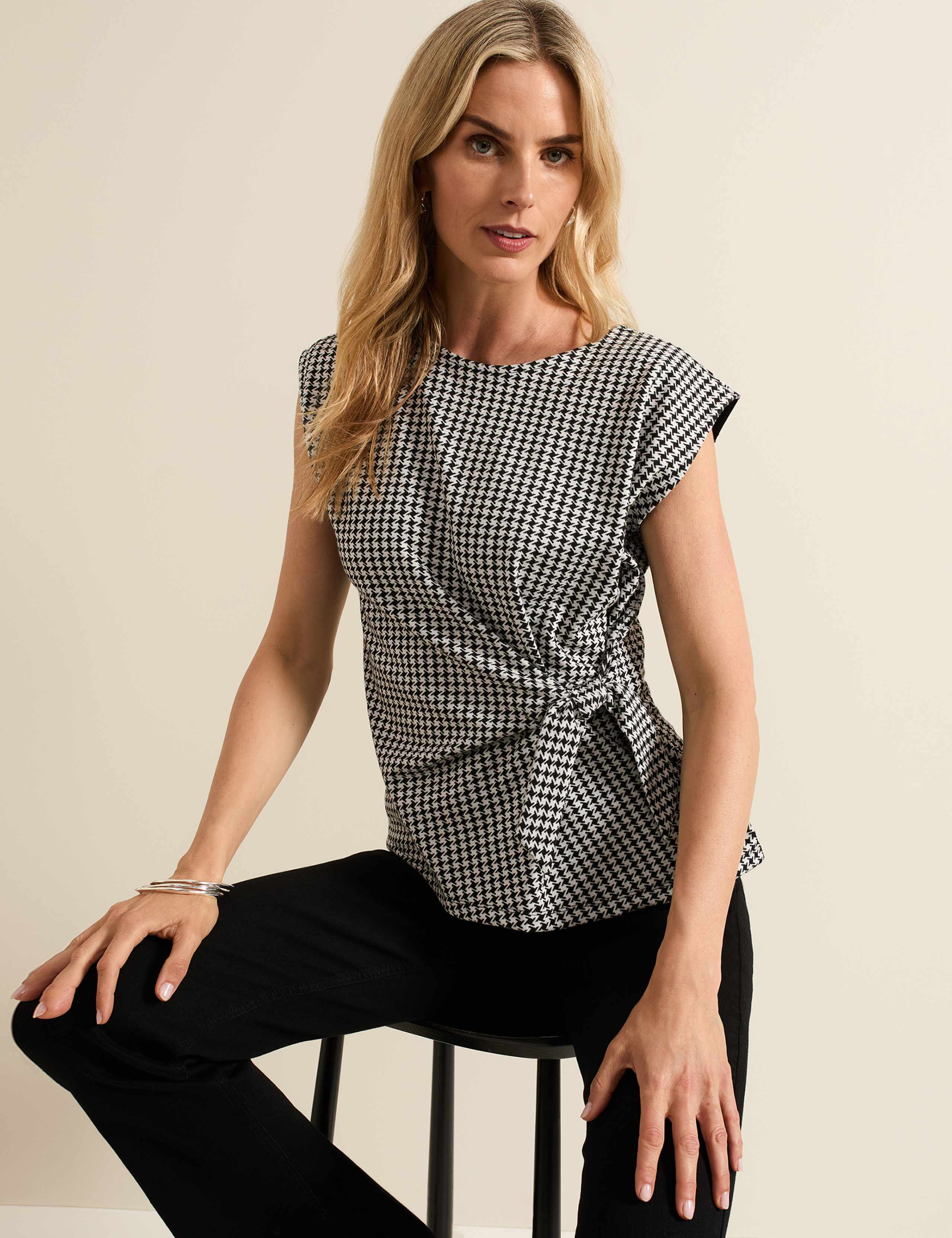 Jacquard Round Neck Top | Phase Eight | M&S
