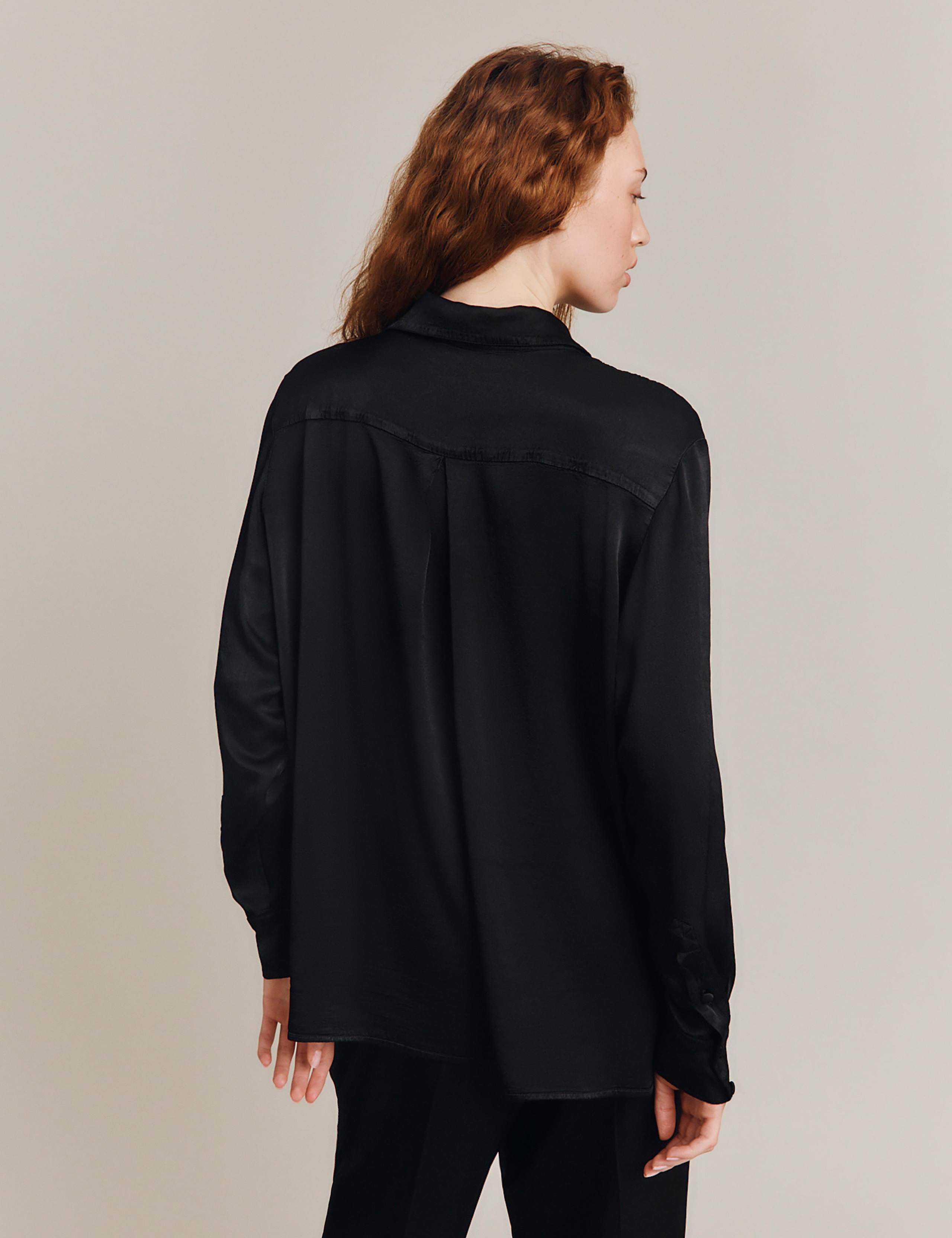 Satin Collared Button Through Shirt | Ghost | M&S