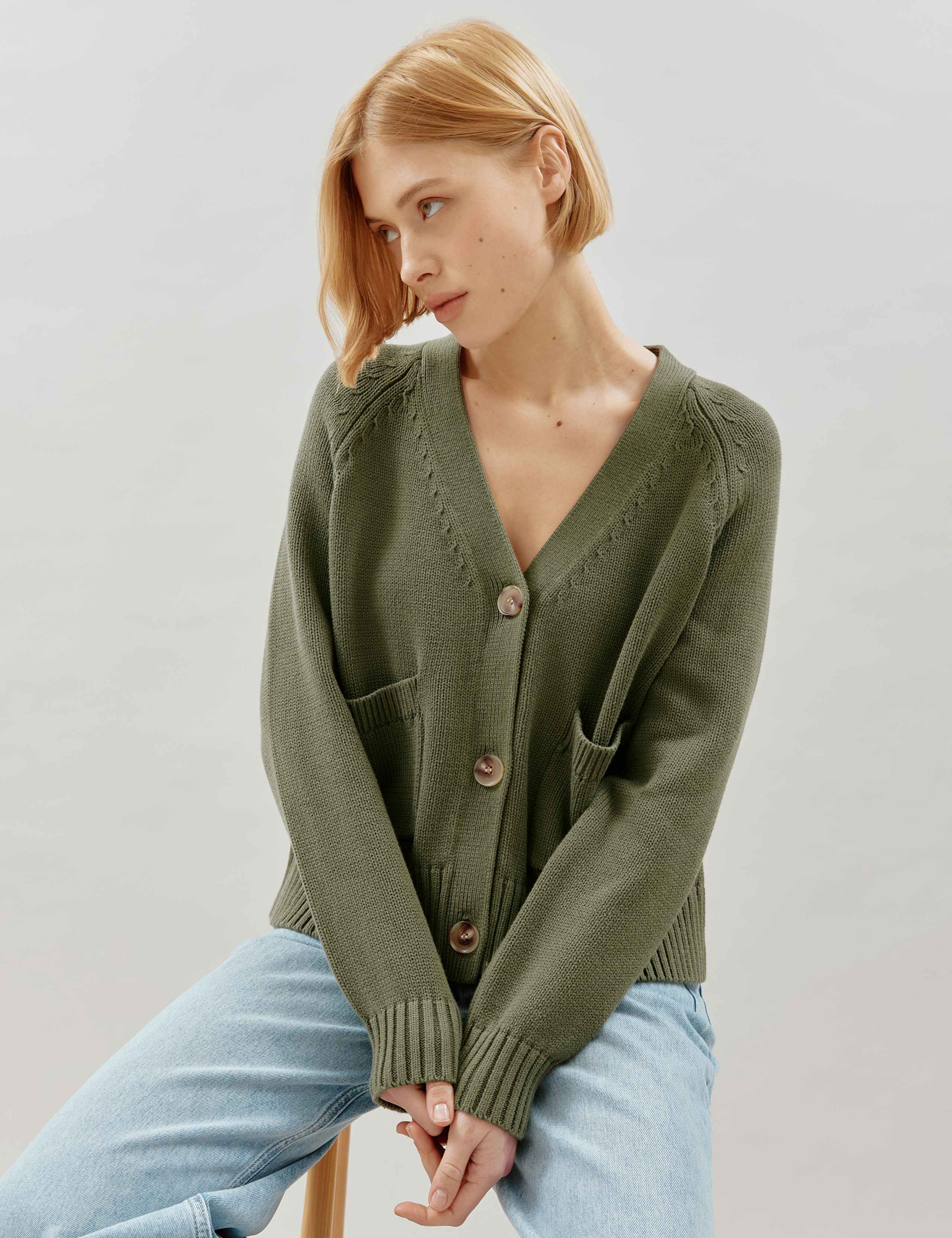Pure Cotton V-Neck Cardigan | Albaray | M&S