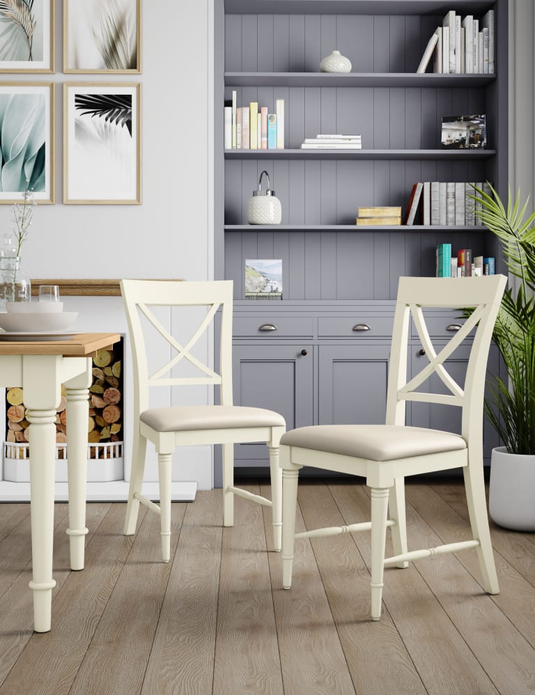 Set of 2 Greenwich Ivory Dining Chairs | M&S