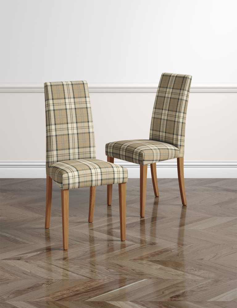 Checked dining chairs store