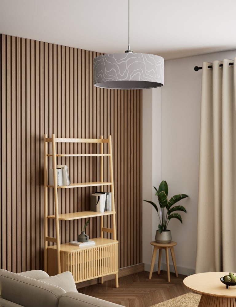 Mineral Wave Drum Lamp Shade | M&S Collection | M&S