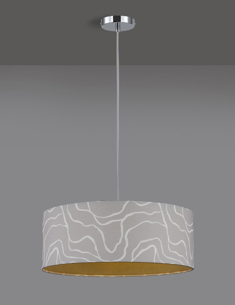 Mineral Wave Drum Lamp Shade | M&S Collection | M&S