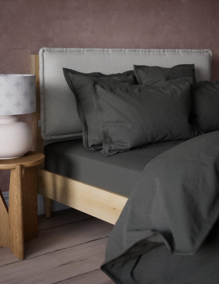 Washed Cotton Extra Deep Fitted Sheet | M&S X Fired Earth | M&S