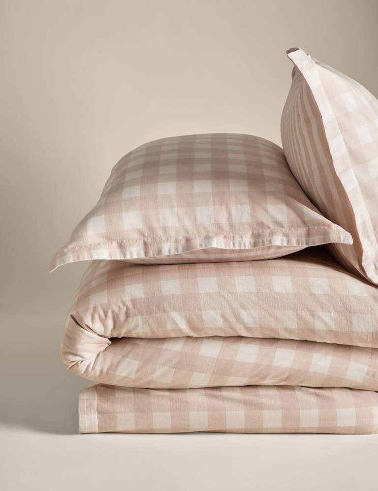 Pure Cotton Gingham Bedding Set | M&S Collection | M&S
