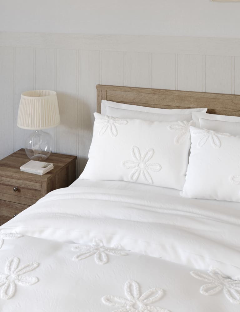 Pure Cotton Tufted Floral Bedding Set | M&S Collection | M&S