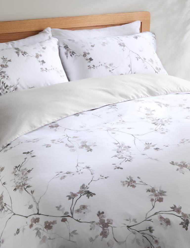Pure Cotton Sateen Trailing Cherry Blossom Bedding Set | M&S Collection ...