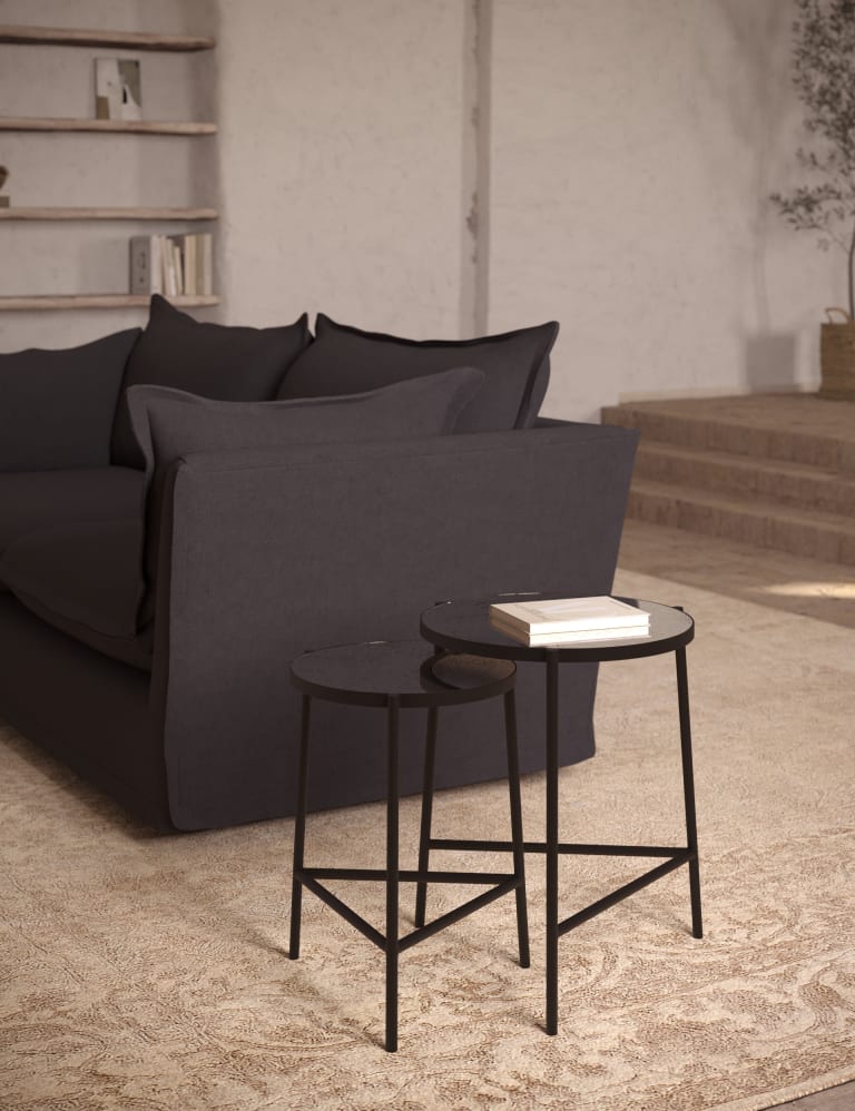 Charcoal Nest of Tables M S X Fired Earth M S