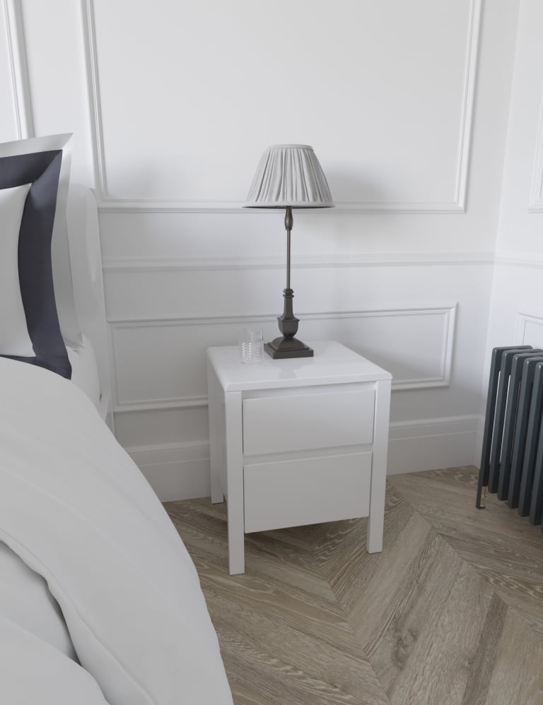 Loxton Gloss 2 Drawer Bedside Table M S