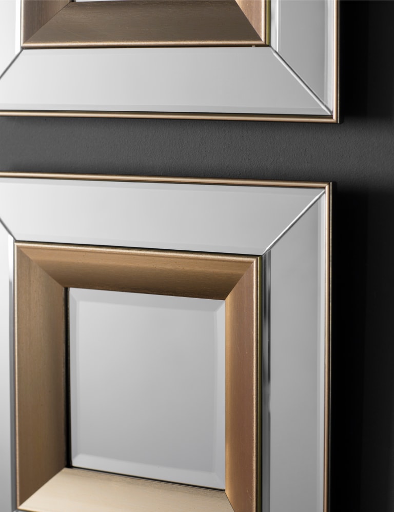 Set of 4 Phantom Square Wall Mirrors | Gallery Home | M&S