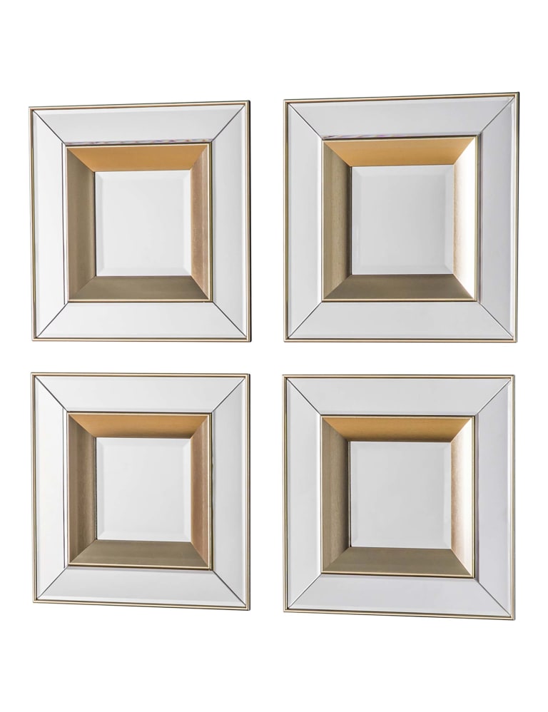 Set of 4 Phantom Square Wall Mirrors | Gallery Home | M&S