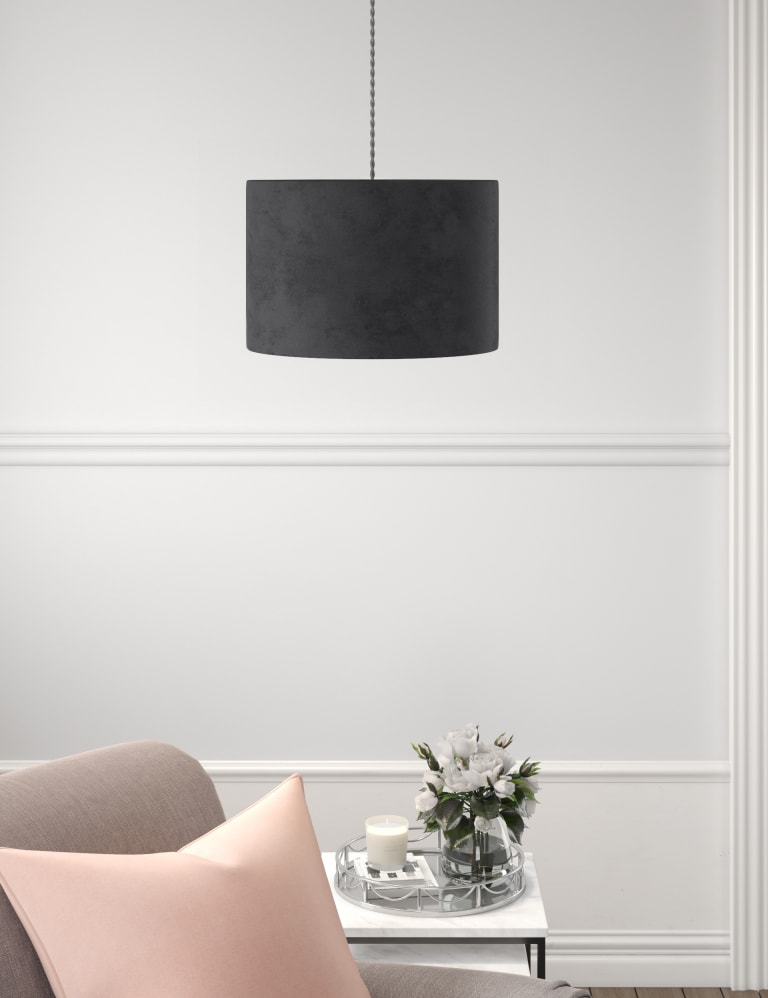 Velvet Oversized Ceiling Lamp Shade | M&S Collection | M&S