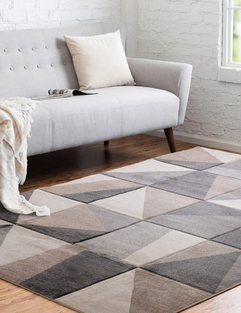 Carved Triangles Rug | Asiatic | M&S