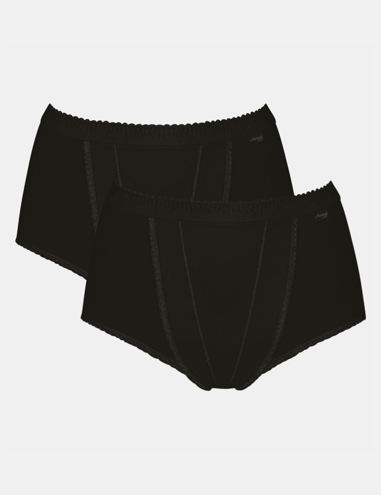 2pk High Waisted Control Maxi Full Briefs | Sloggi | M&S
