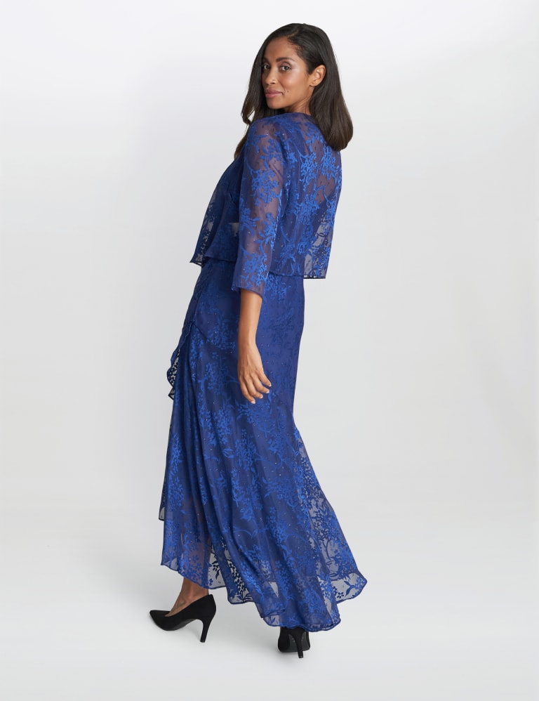 Floral Jacquard V-Neck Maxi Dress & Jacket | Gina Bacconi | M&S
