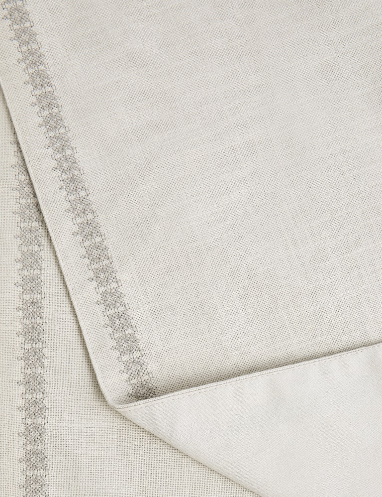 Pure Cotton Embroidered Table Runner | M&S X Fired Earth | M&S