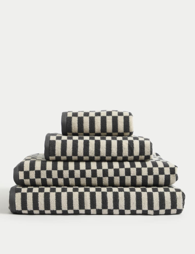 Pure Cotton Geometric Towel | M&S Collection | M&S