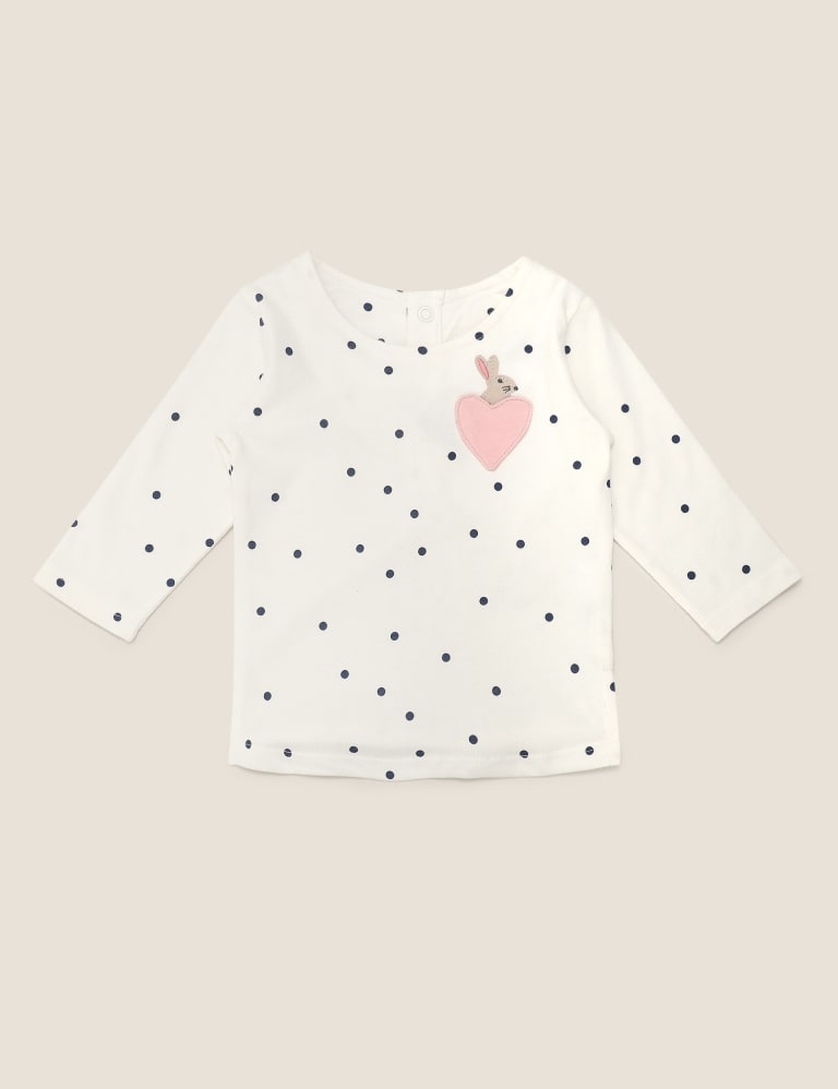 2 Piece Pure Cotton Spotted Outfit (0-3 Yrs) | M&S