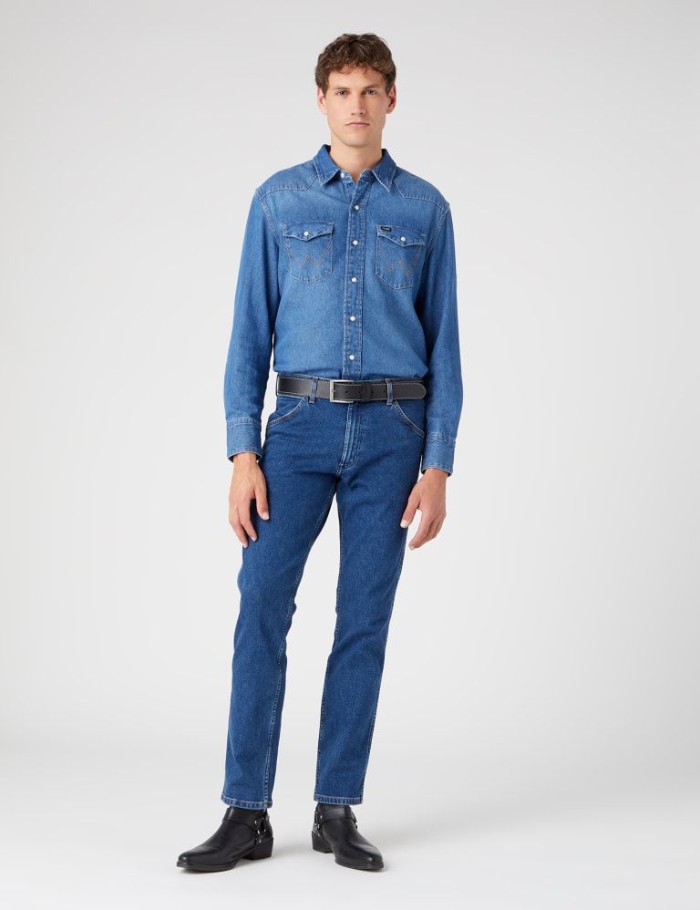 Leather Stitch Detail Belt | Wrangler | M&S